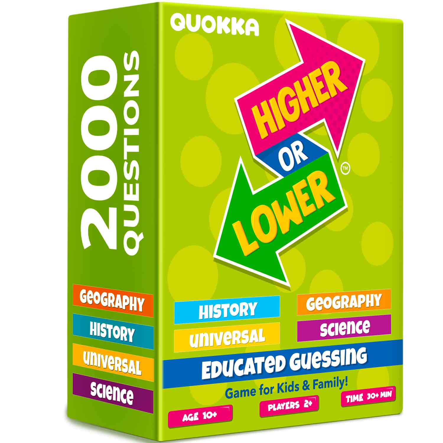 4 Set Board Game Higher or Lower for Family