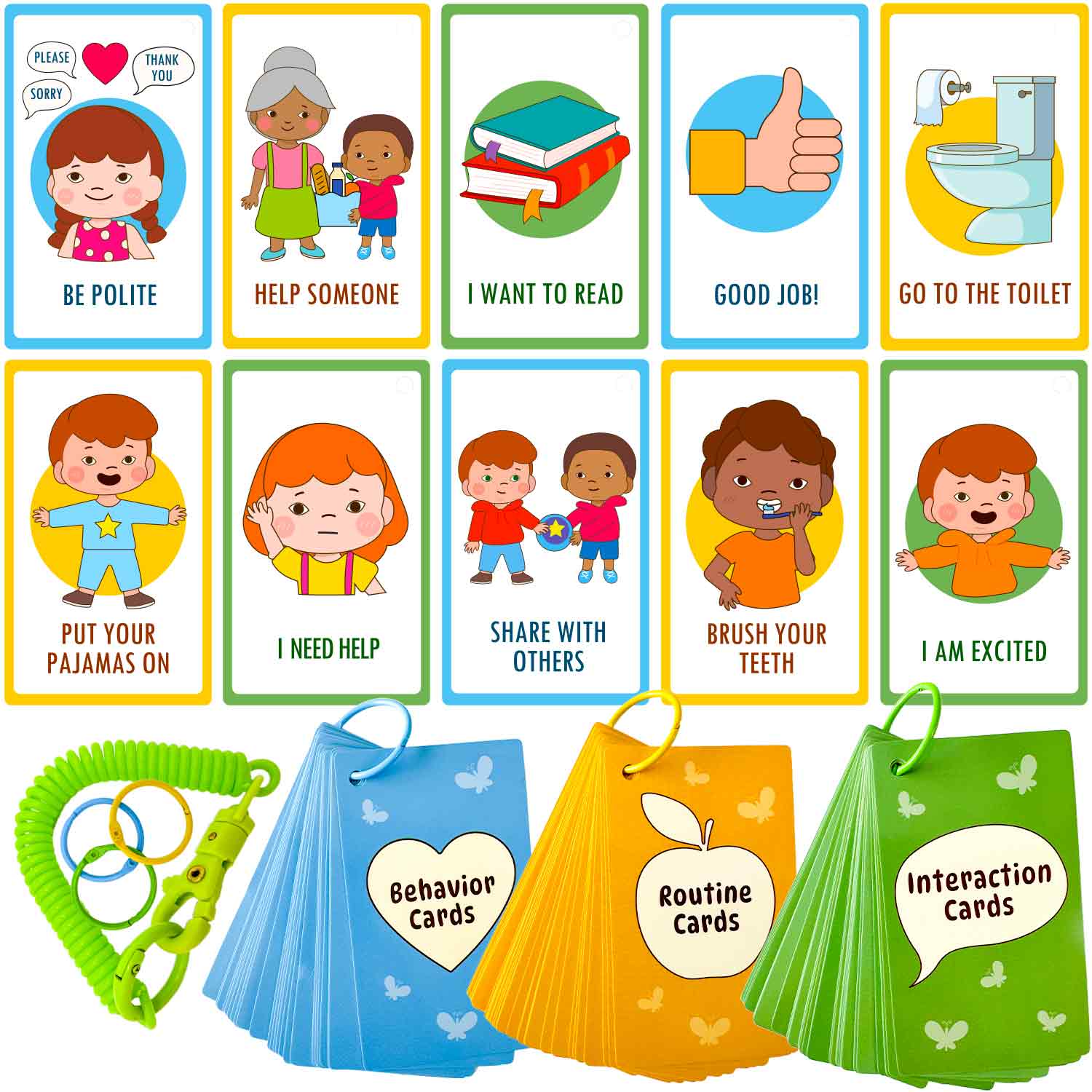 QUOKKA Autism Communication Cards – 94 Visual Speech Therapy Flashcards