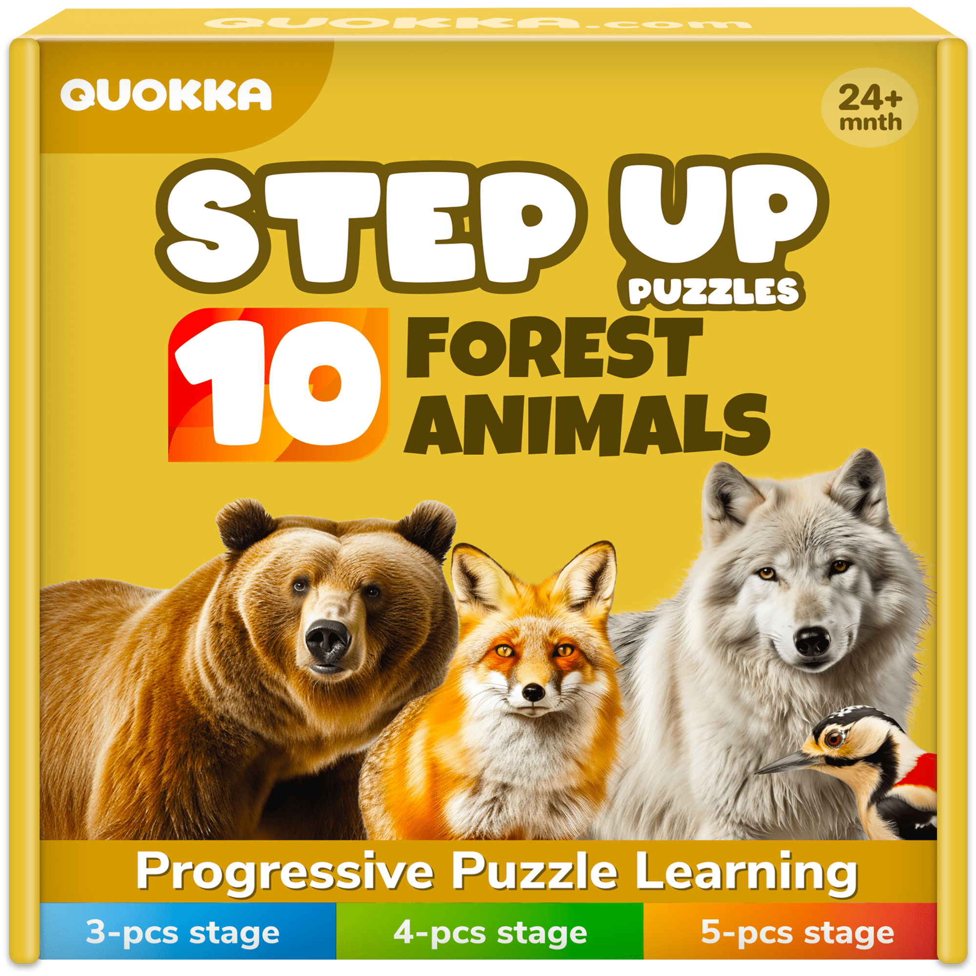 QUOKKA Step Up Puzzles for Toddlers | Large Pieces Puzzle