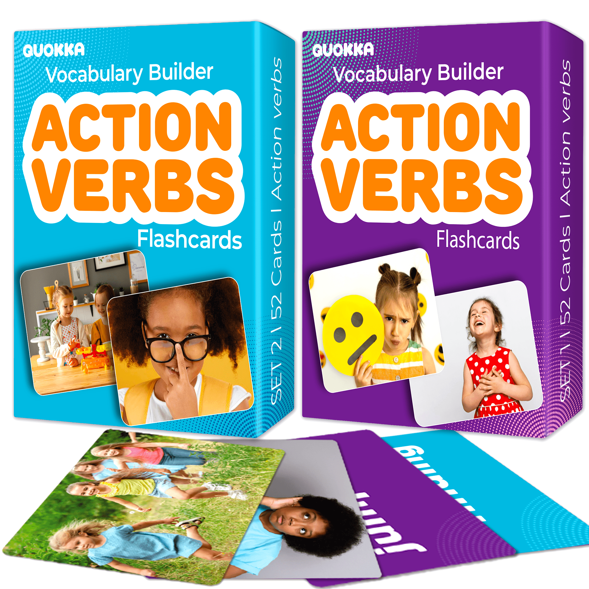 QUOKKA Action Flash Cards for Speech Therapy – Educational for Kids