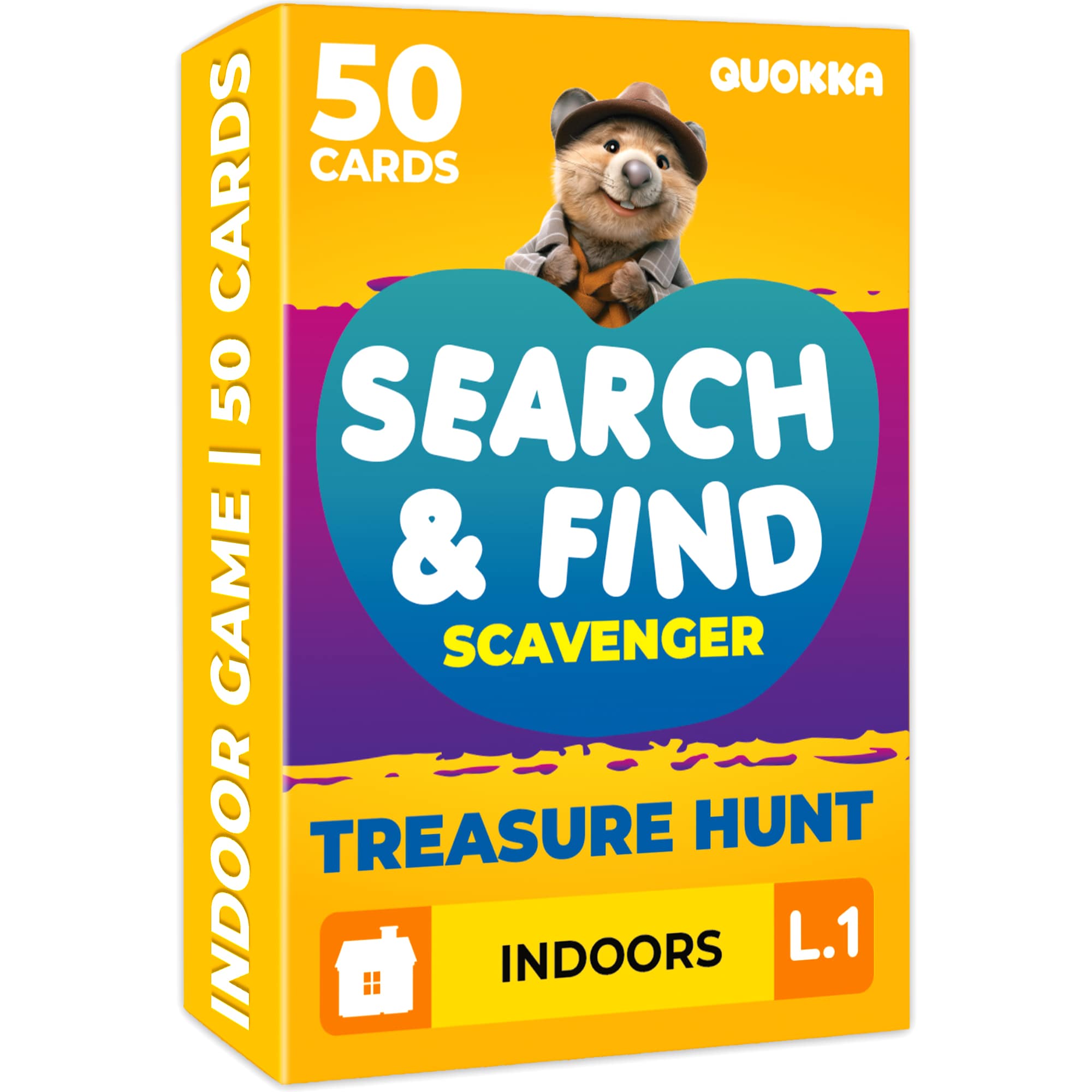 QUOKKA Indoor Scavenger Hunt Cards | Fun Search & Find Activities