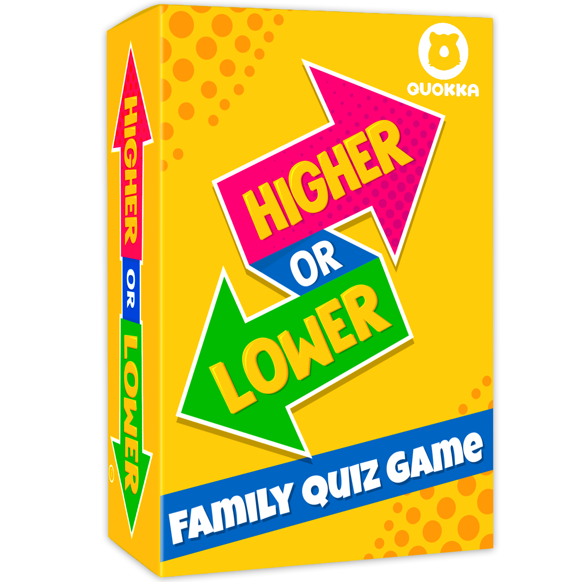 Higher or Lower? Kids & Family Quiz & Trivia Card Game - QUOKKA