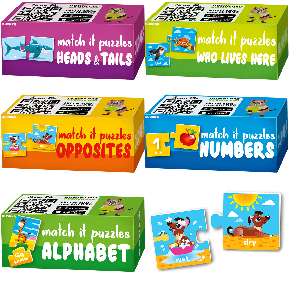 Animals Puzzle for Baby: 2 Piece Matching Puzzles - Quokka