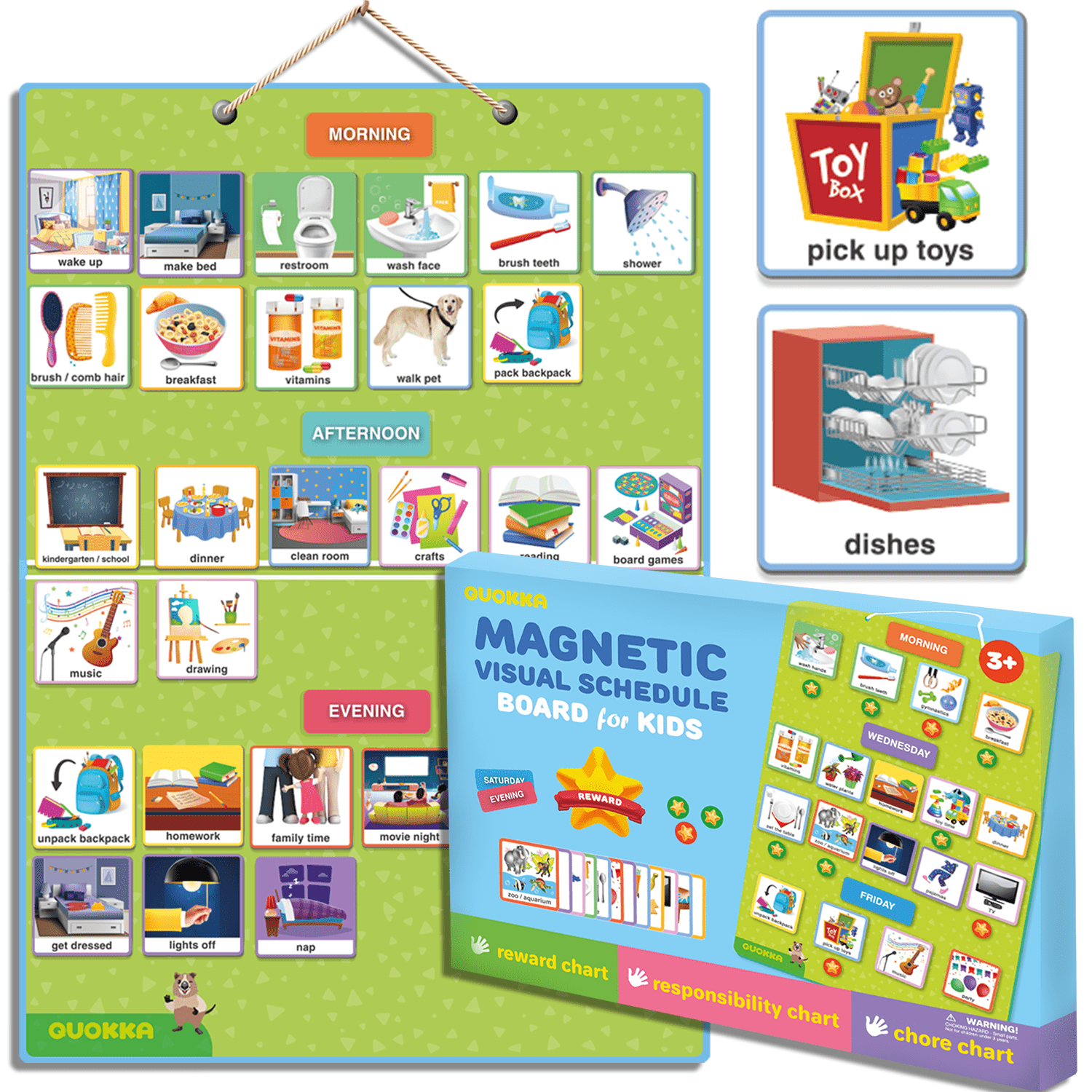 145 Reward Chore Chart for Kids | Visual Schedule