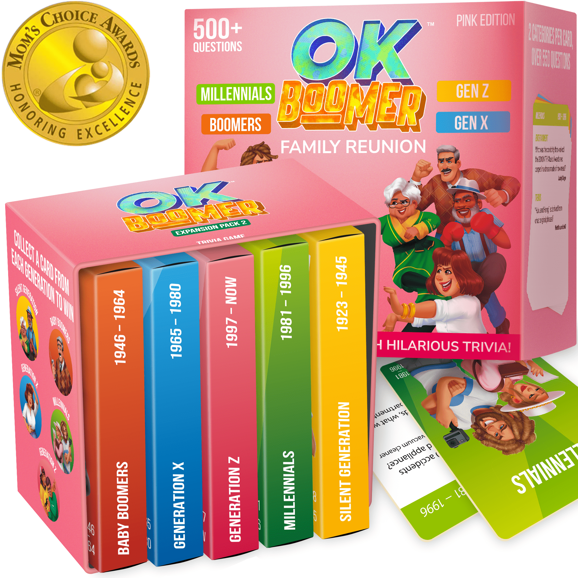 QUOKKA Board Games OK Boomer for Adults | Trivia Card Games Fun Party