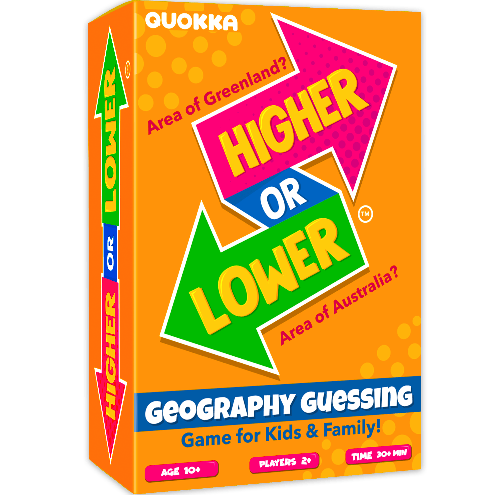 QUOKKA Board Game Higher or Lower Family Card Game for Kids and Adults