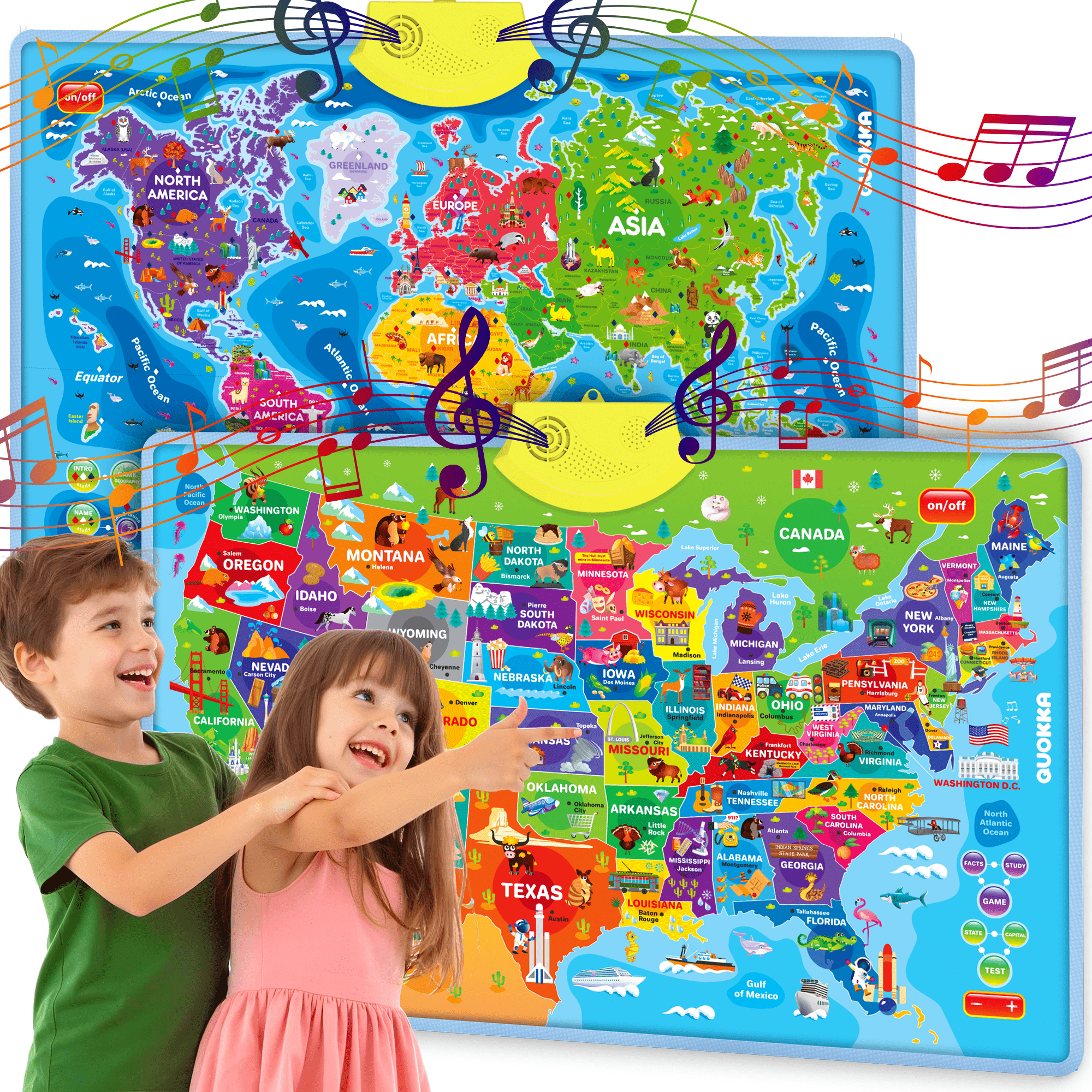 Maps Wall Chart Learning Toy | Speech Therapy Poster