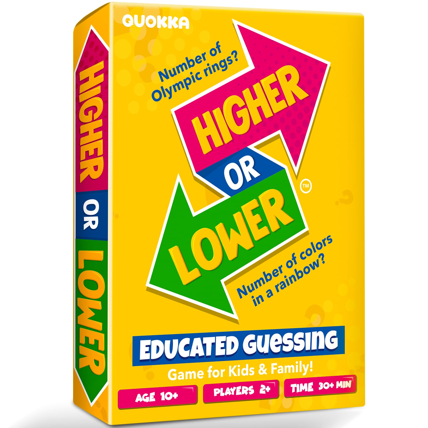 Higher or Lower? Kids & Family Quiz & Trivia Card Game - QUOKKA