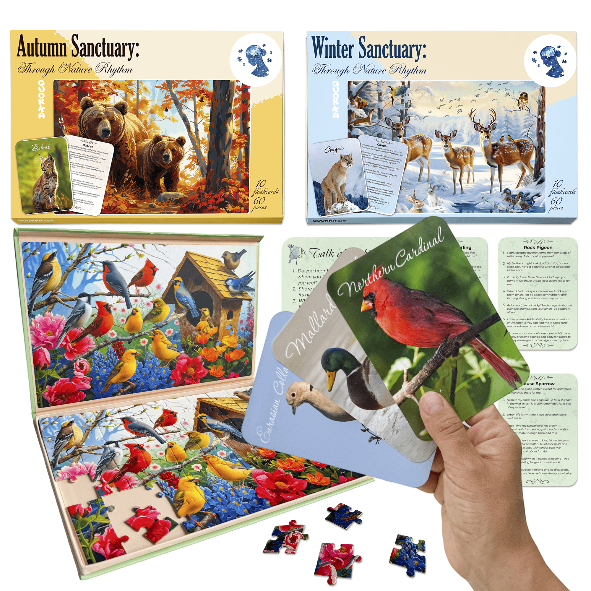 QUOKKA 60 Pieces Dementia Puzzles for Elderly | Activities for Adults