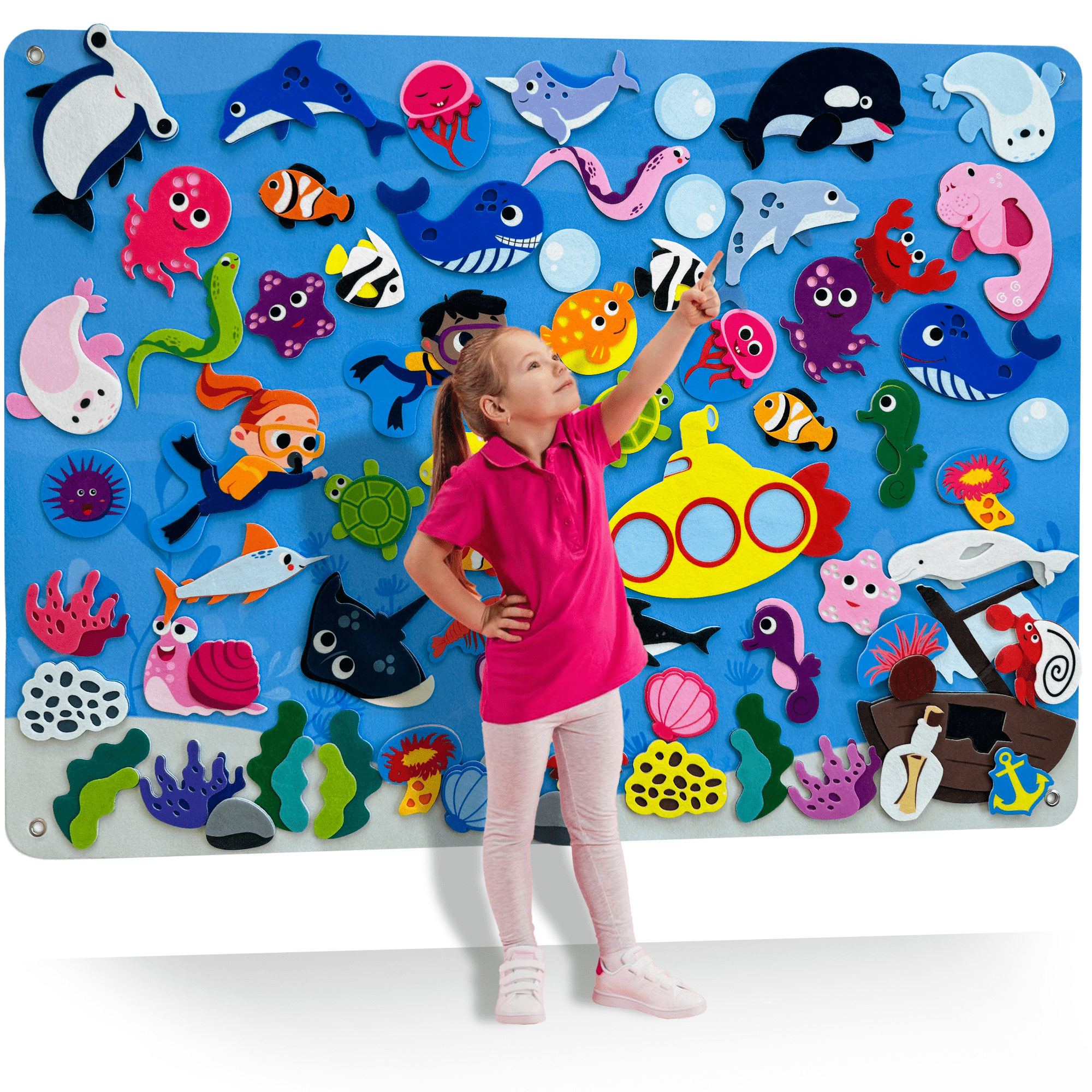 QUOKKA Felt Board Ocean for Kids | Preschool Learning Activities