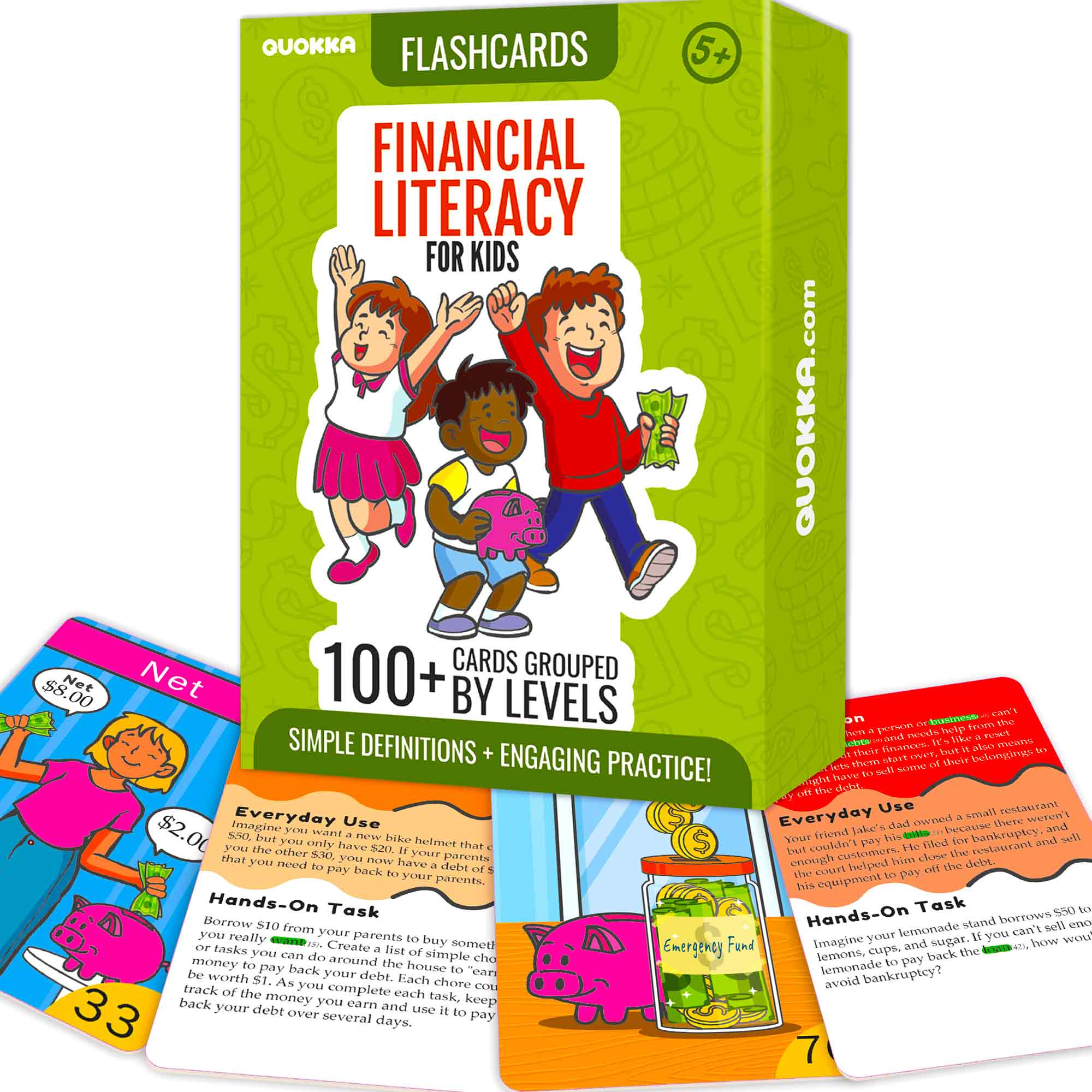 QUOKKA Financial Literacy Flash Cards for Kids | Fun Interactive ...