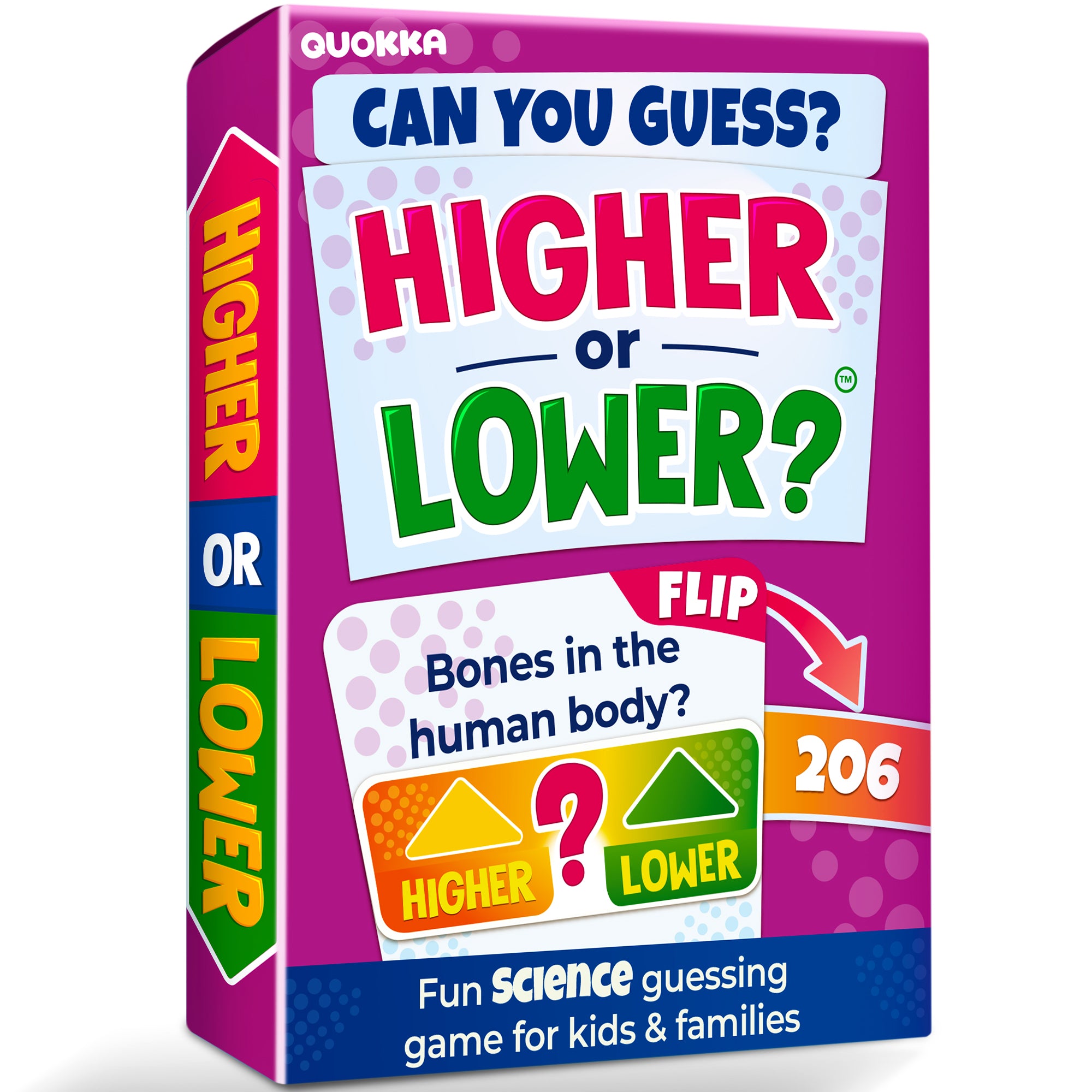 QUOKKA Board Game Higher or Lower Family Card Game for Kids and Adults