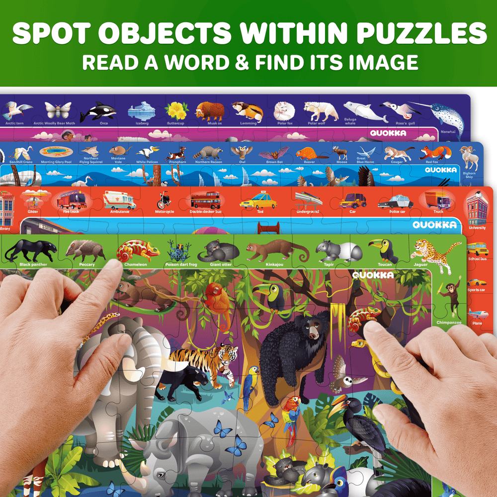 Search and Find Jigsaw Puzzles for Kids 60 Pieces - Quokka