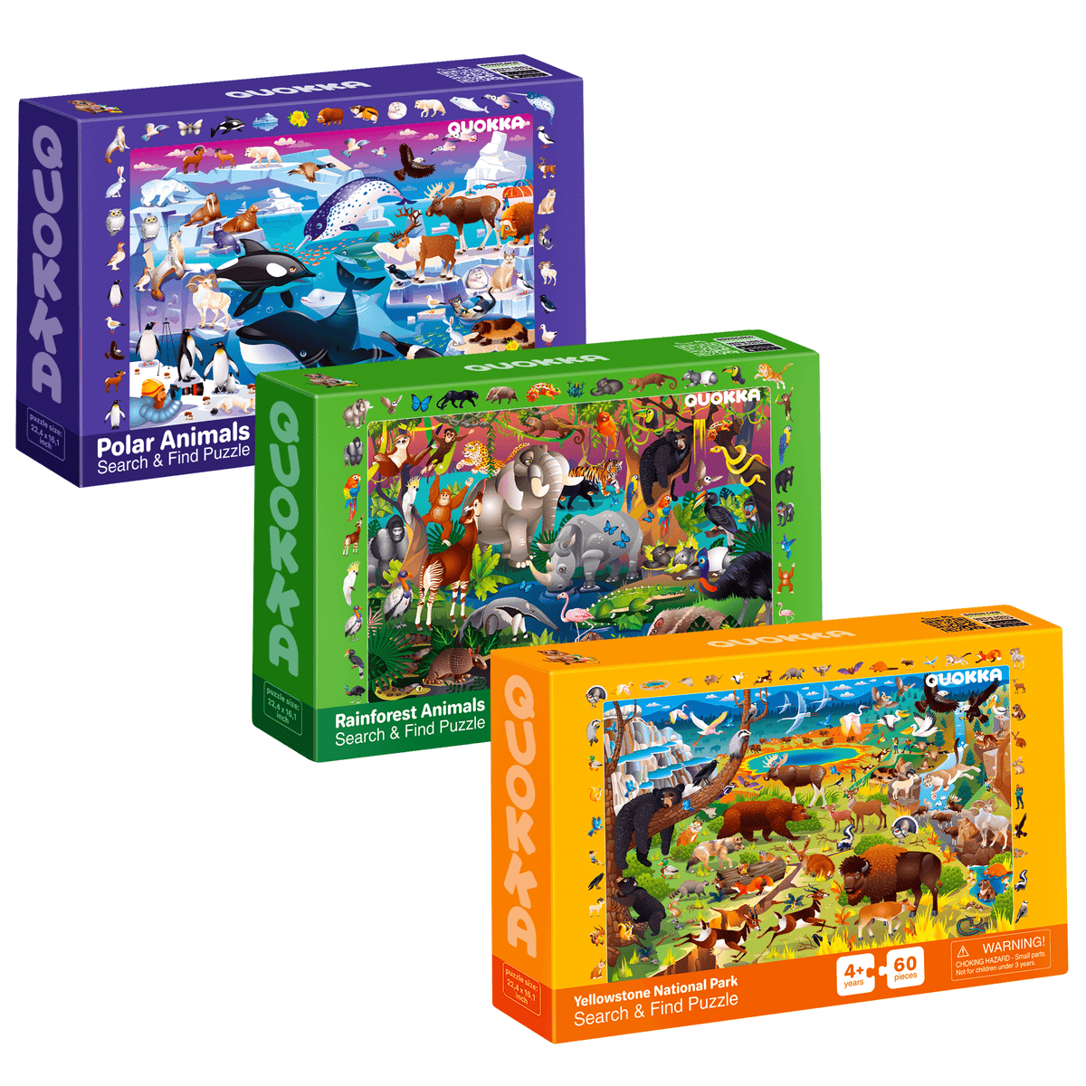 Search and Find Jigsaw Puzzles for Kids 60 Pieces - Quokka